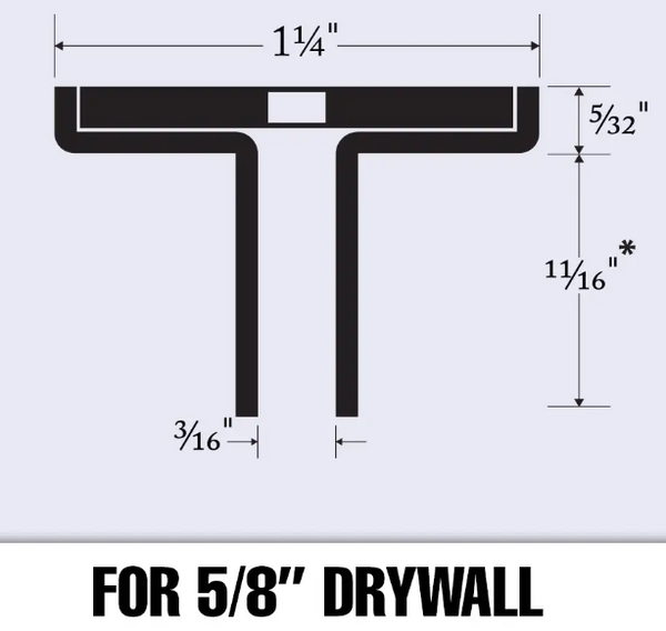 Super Duty Recessed Standards for 5/8" Drywall - 1" Slots on 2" Center ...