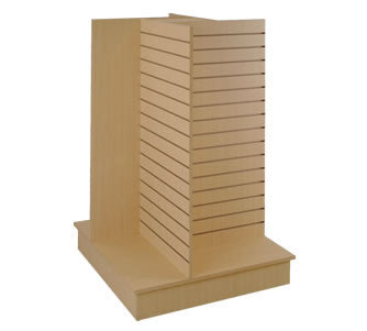 Slatwall 4 way display in Black, Maple and White – Store Fixture Showcase