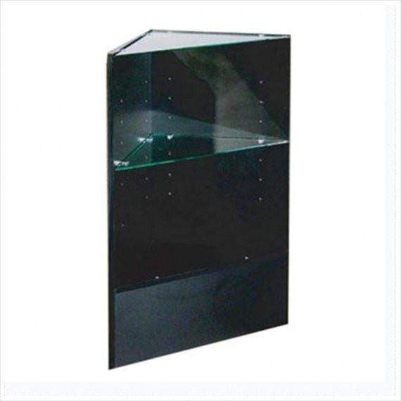 Corner display showcase - Triangle wood display cases, glass display c ...